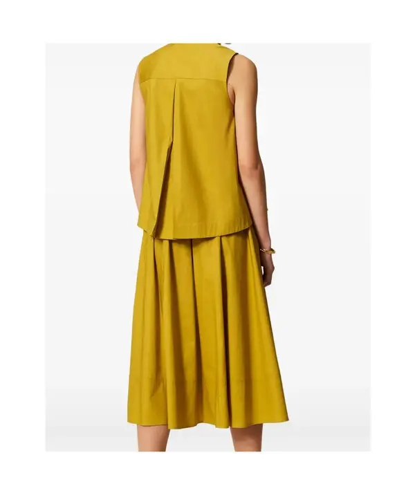 TWINSET Buttoned Midi Skirt - Brown