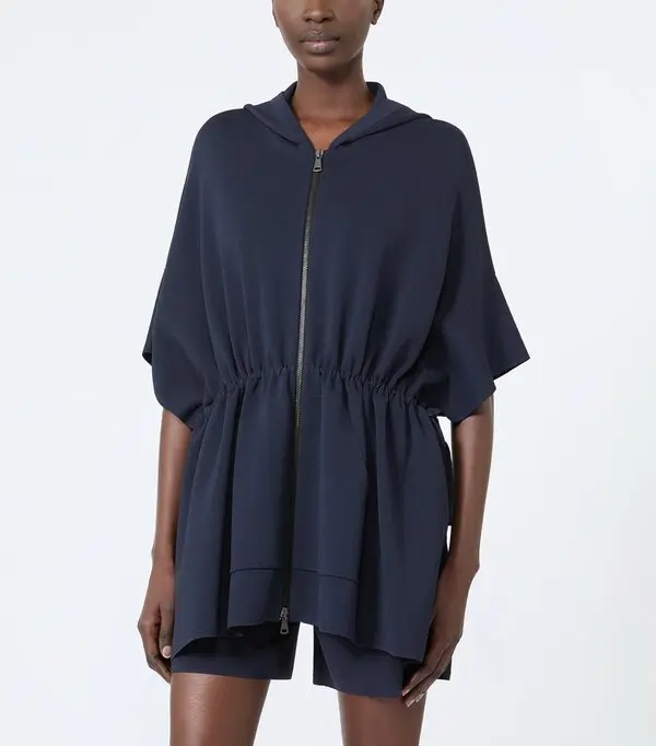 Max Mara Viscose-blend Zip-up Hoodie