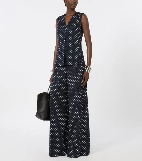 Max Mara Polka Dot Wide-leg Trousers