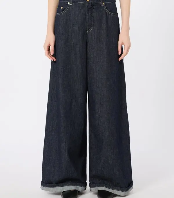 Max Mara High-waist Wide-leg Jeans - Navy