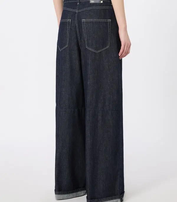 Max Mara High-waist Wide-leg Jeans - Navy