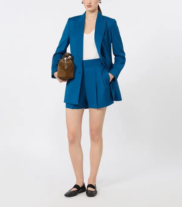 Max Mara Virgin Wool Blazer - Navy