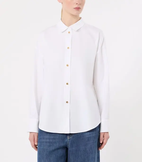 Max Mara Oxford Shirt With Jewel Buttons