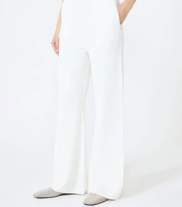 Max Mara Wide-leg High-waist Trousers - White