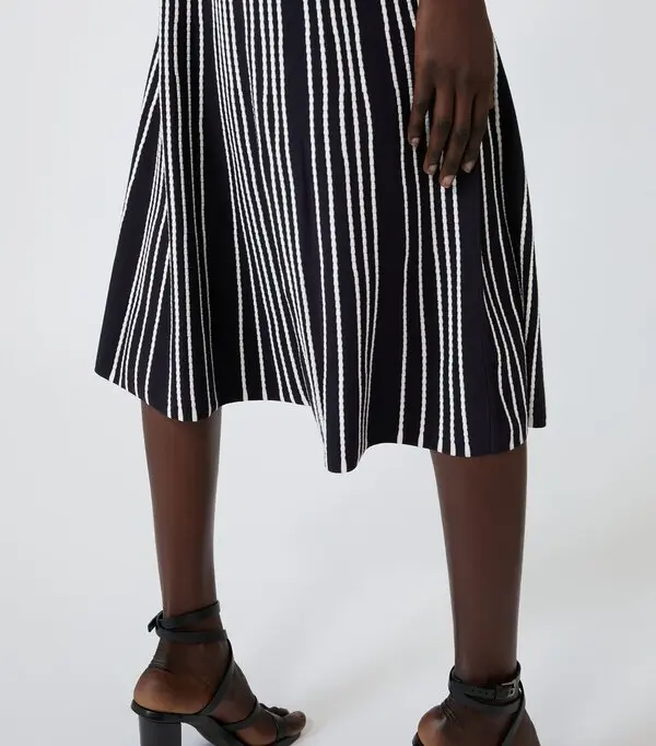 Max Mara Knit Stripe Midi Dress