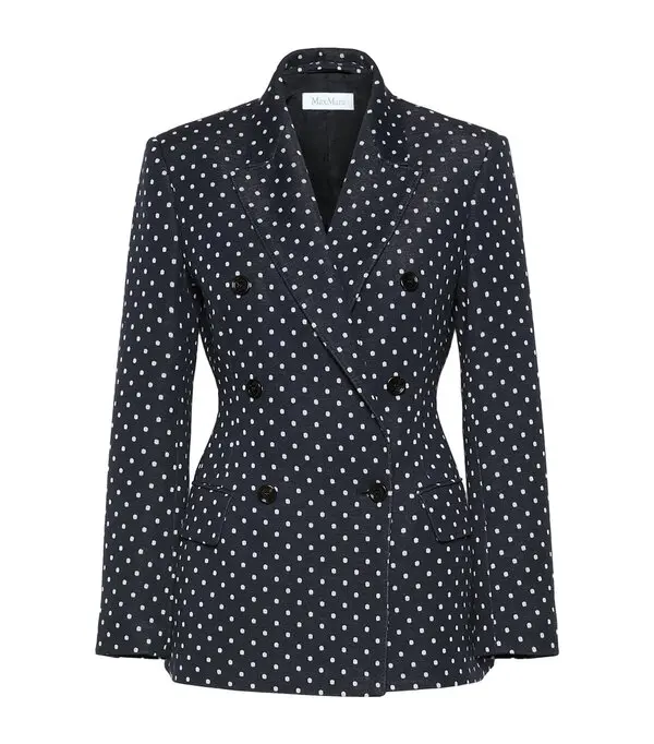 Max Mara Polka Dot Blazer - Navy