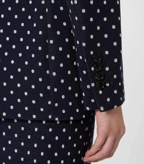 Max Mara Polka Dot Double-breasted Blazer