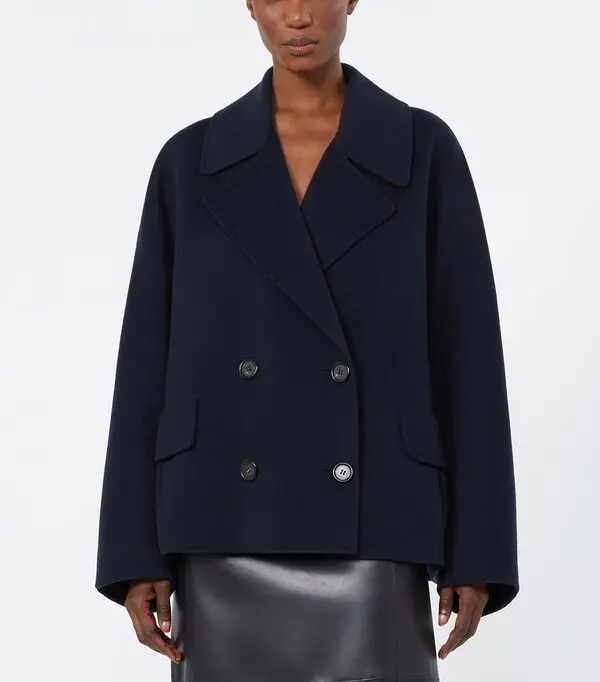 Max Mara Virgin Wool Short Peacoat