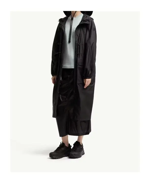 Moncler Drawstring Hooded Long Jacket