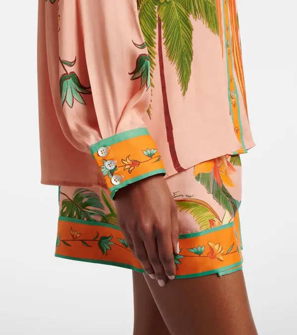 Farm Rio Tropical Bird Print Shirt