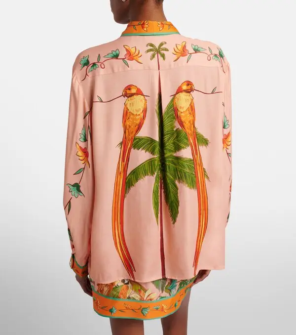 Farm Rio Tropical Bird Print Shirt