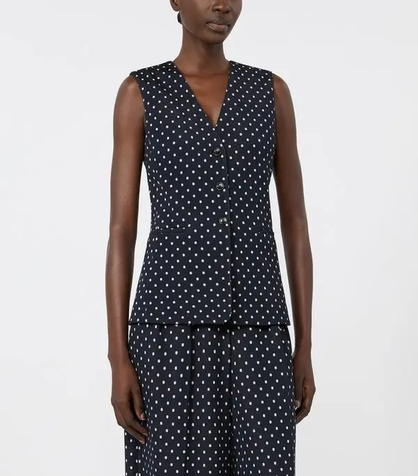 Max Mara Polka Dot Waistcoat