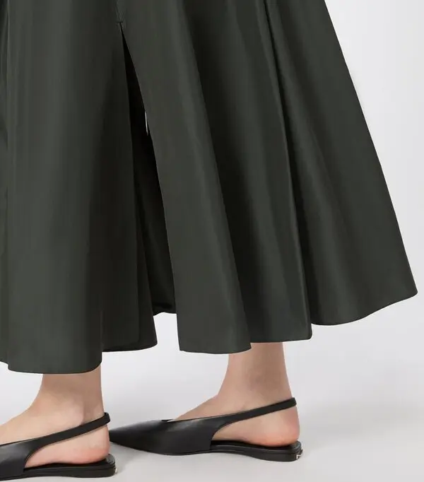 Max Mara Pleated Maxi Skirt - Green
