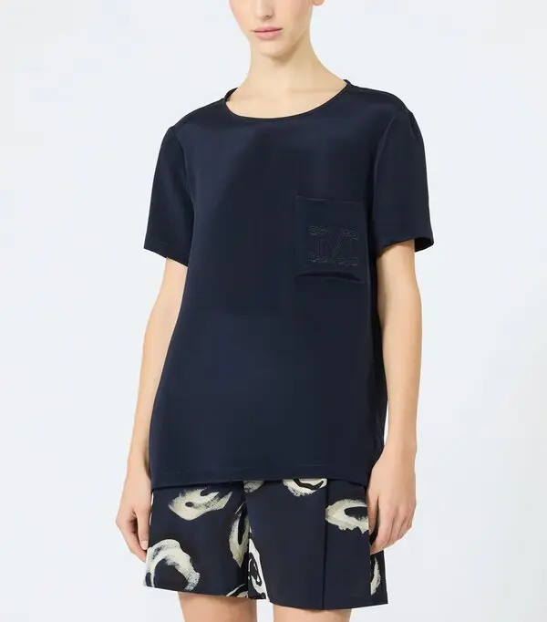 Max Mara Silk Monogram Blouse