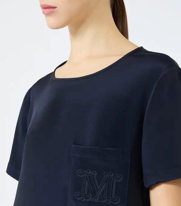 Max Mara Silk Monogram Blouse