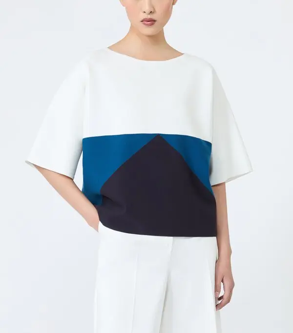 Max Mara Relaxed Fit Geometric Print T-shirt - Navy