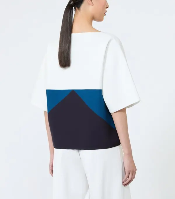 Max Mara Relaxed Fit Geometric Print T-shirt - Navy