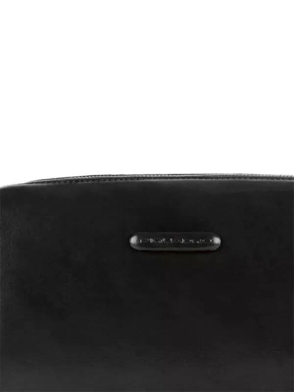 PIQUADRO Leather Wash Bag - Black