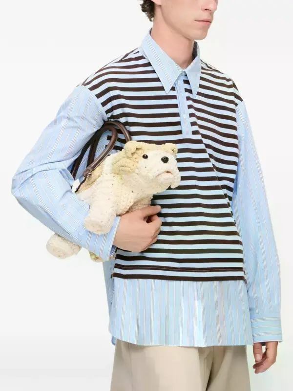 CHARLES JEFFREY Striped Cotton Polo Shirt