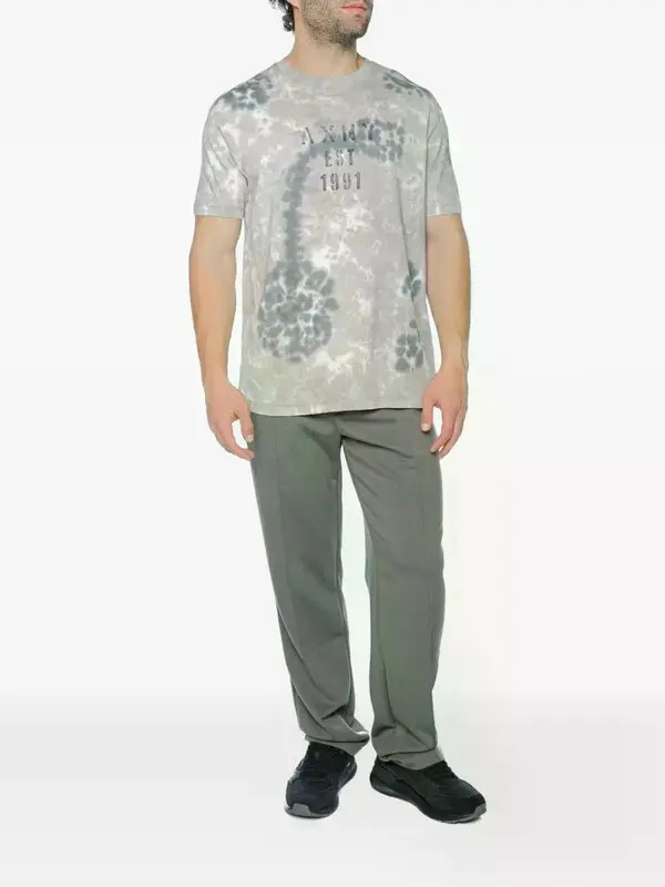 Armani Exchange Tie-dye Logo-print T-shirt