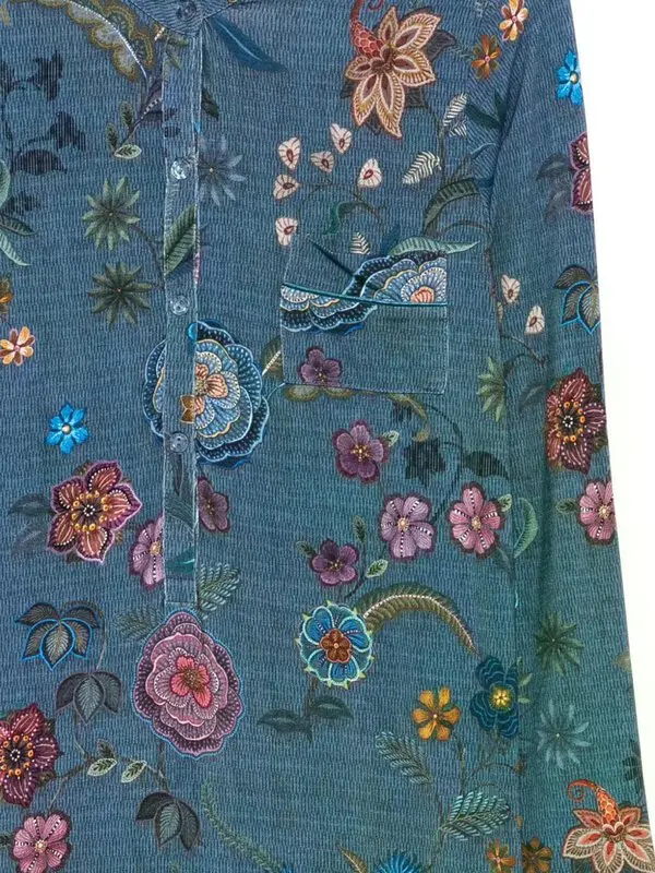 PIP STUDIO Diogo Floral Print Nightshirt - Blue