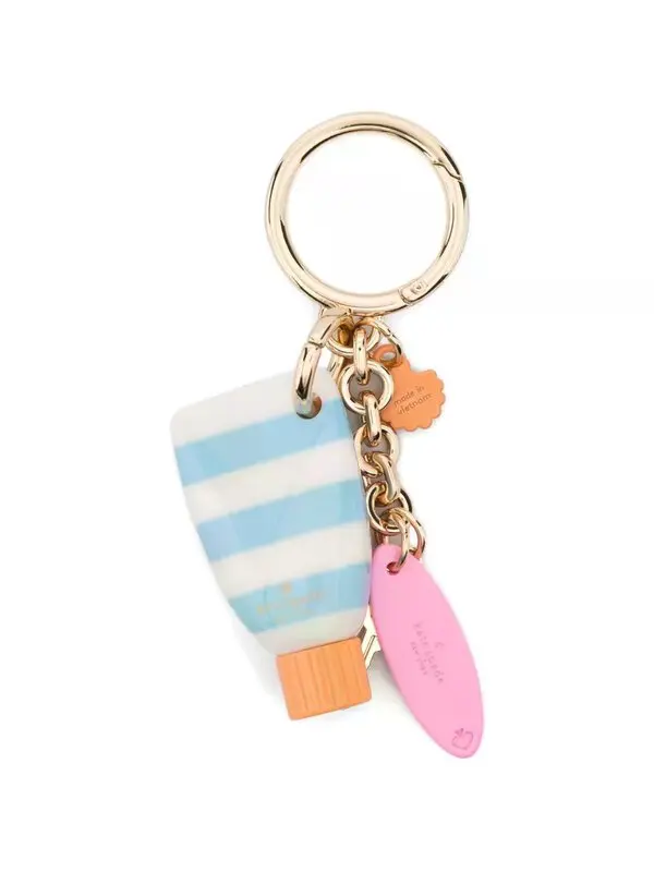 Kate Spade New York Striped Multi-charm Keyring