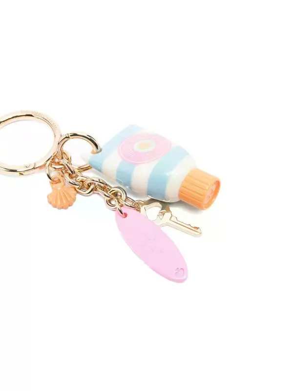 Kate Spade New York Striped Multi-charm Keyring