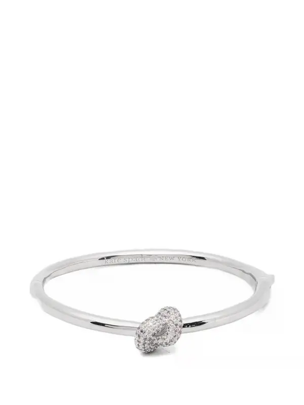 Kate Spade New York Sailor's Knot Crystal-embellished Bangle - Silver