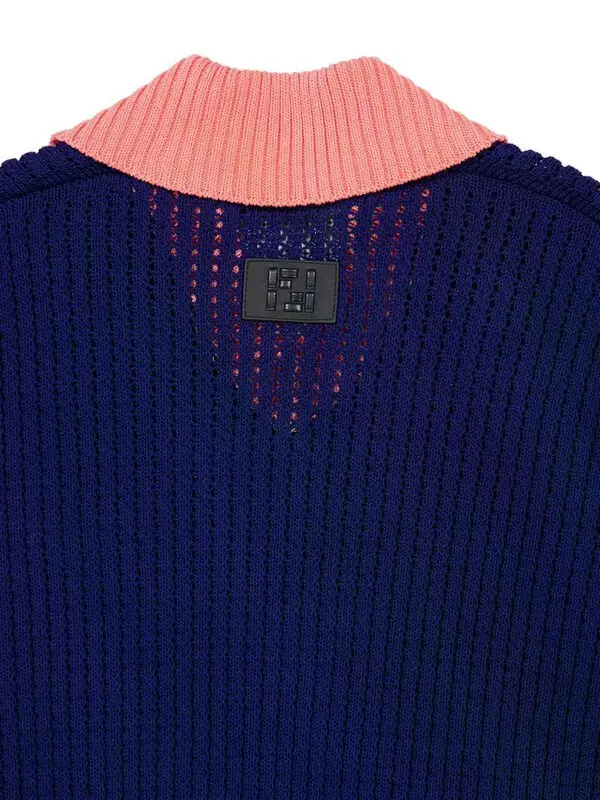 Fendi V-neck Ribbed Knit Sweater
