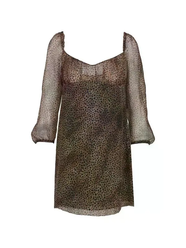 Saint Laurent Leopard-print Mini Dress