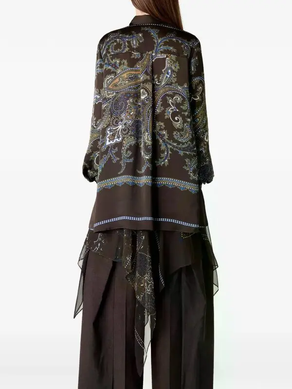Sacai Paisley-print Asymmetric Shirt Dress