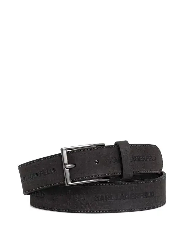 Karl Lagerfeld Logo Embossed Belt