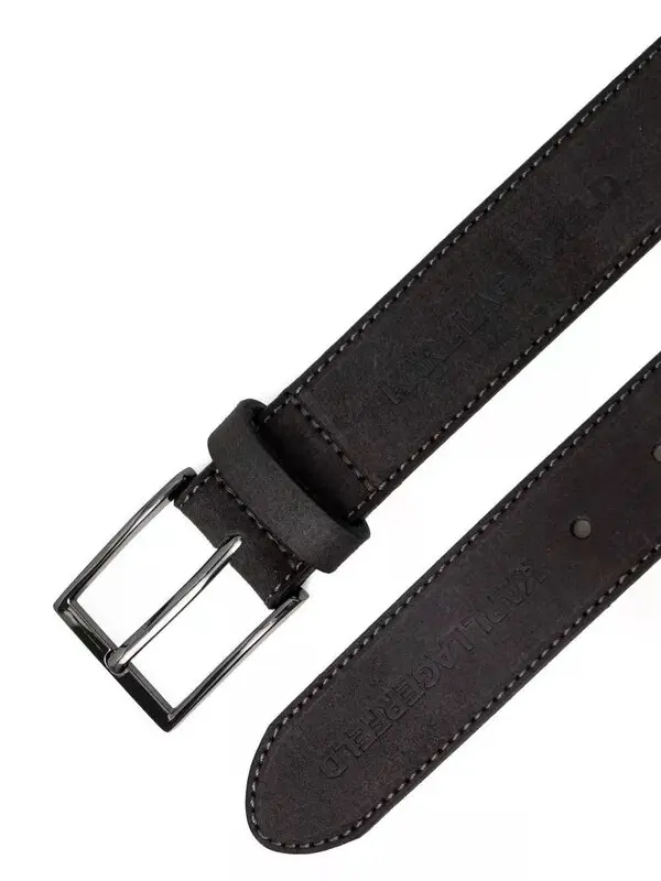 Karl Lagerfeld Logo Embossed Belt