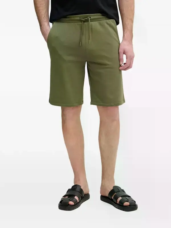 Karl Lagerfeld Drawstring Shorts With Embroidered Logo - Green