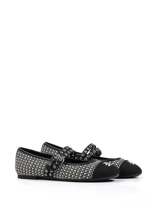 Karl Lagerfeld Eyelet-embellished Ballet Flats