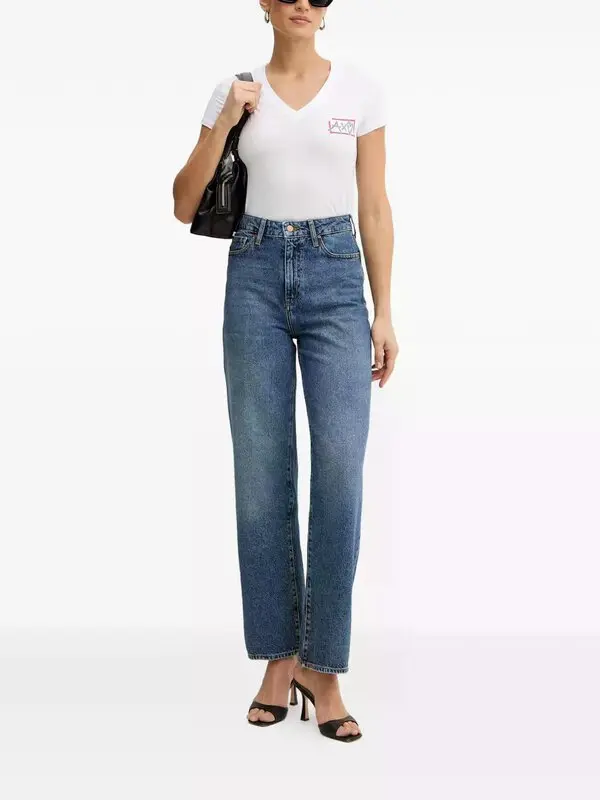 Armani Exchange Logo Patch Jeans - Blue