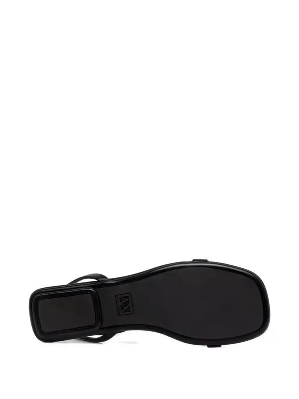 Armani Exchange Logo Plaque Flat Sandals