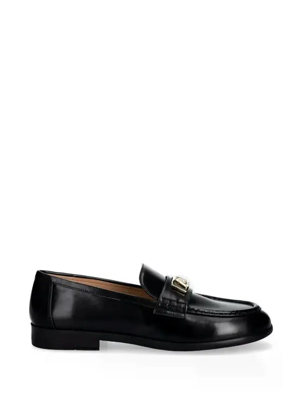 Armani Exchange Logo-plaque Loafers - Black