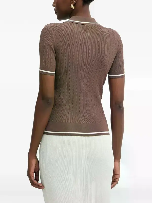 Armani Exchange Cable-knit V-neck T-shirt