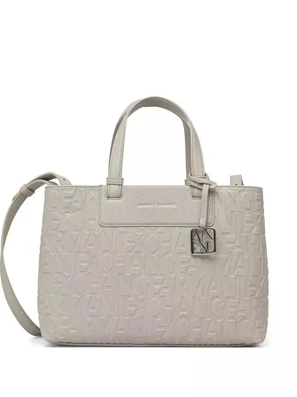 Armani Exchange Logo-debossed Tote Bag - Grey