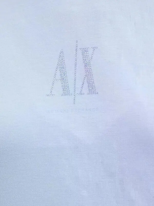 Armani Exchange Rhinestone Logo Raglan Sleeve Sweater