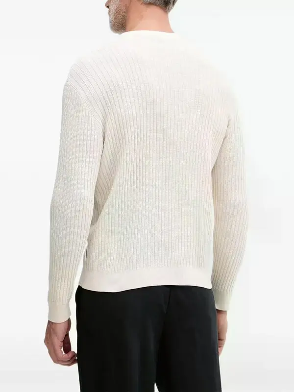 Armani Exchange Ribbed Knit Crew Neck Sweater