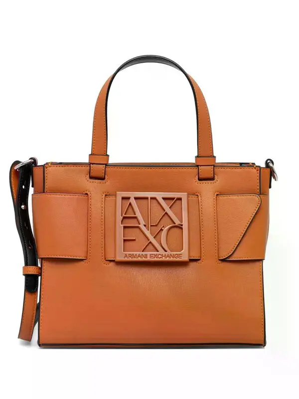 Armani Exchange Logo Plaque Tote Bag