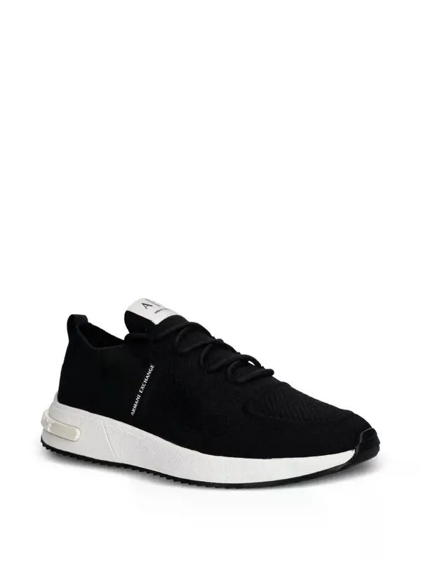 Armani Exchange Knitted Logo Print Sneakers