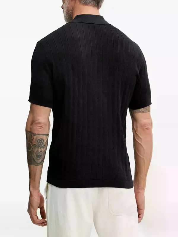 Armani Exchange Ribbed Zip-fastening Polo Shirt