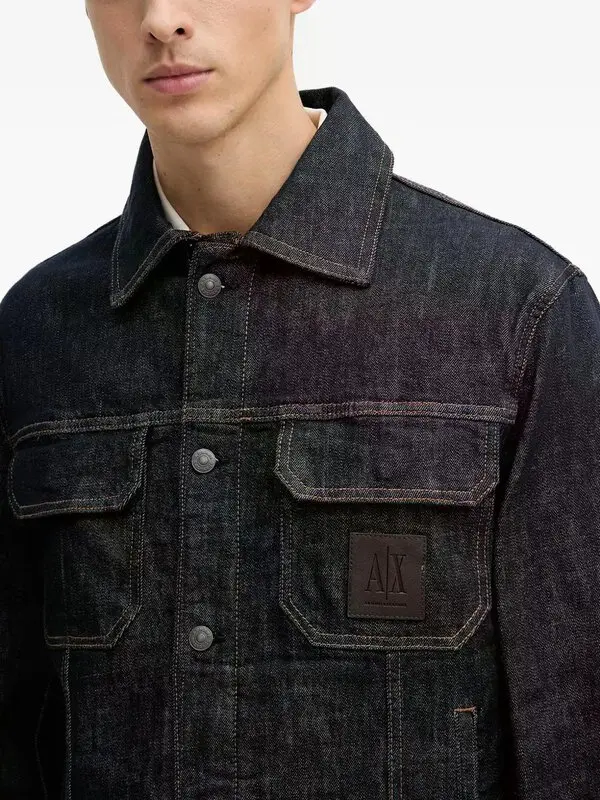 Armani Exchange Logo Patch Denim Jacket