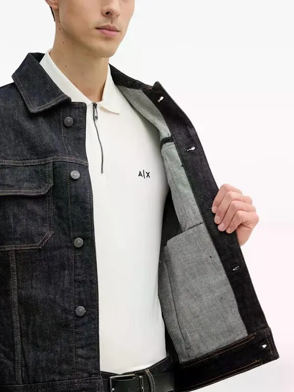 Armani Exchange Logo Patch Denim Jacket