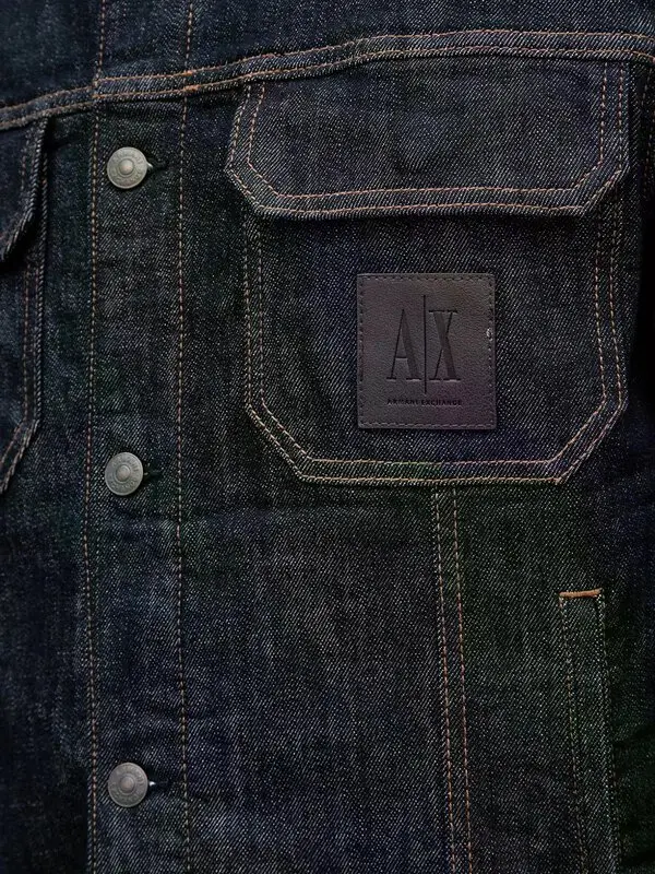 Armani Exchange Logo Patch Denim Jacket