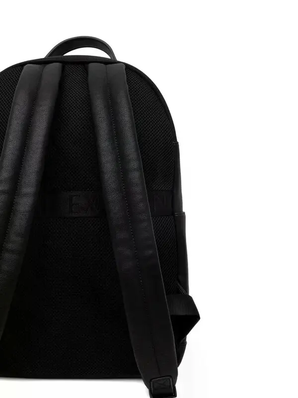 Armani Exchange Pebbled Logo Patch Backpack