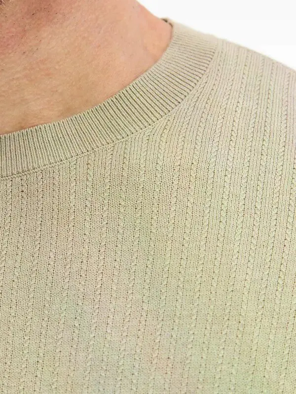 Armani Exchange Ribbed-knit Short-sleeve T-shirt